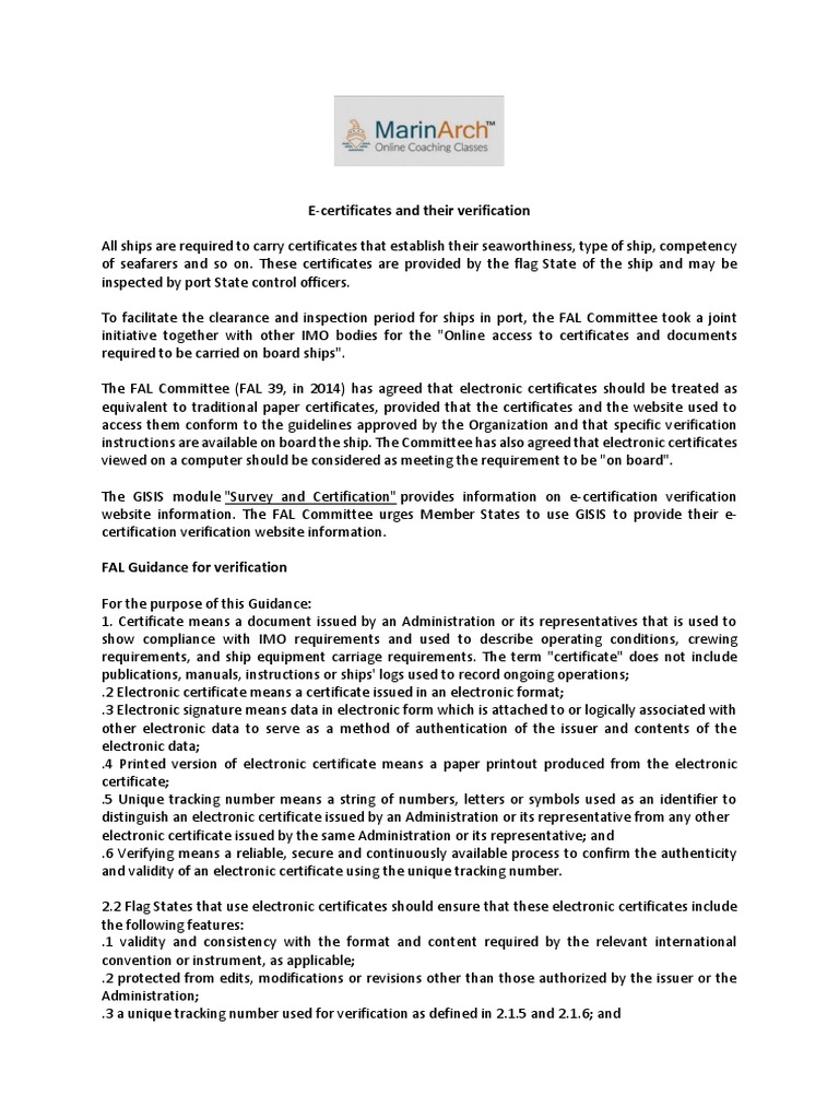 Electronic Certificate | PDF | Verification And Validation | Qr Code