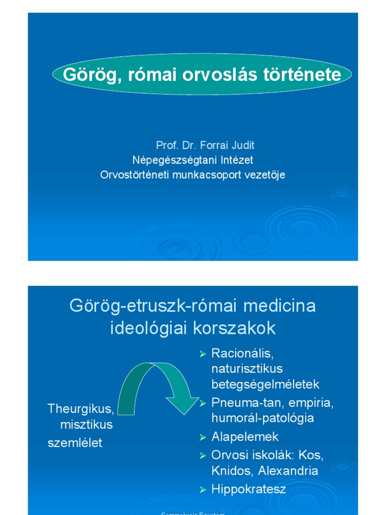 Görög Római Orvoslás | PDF