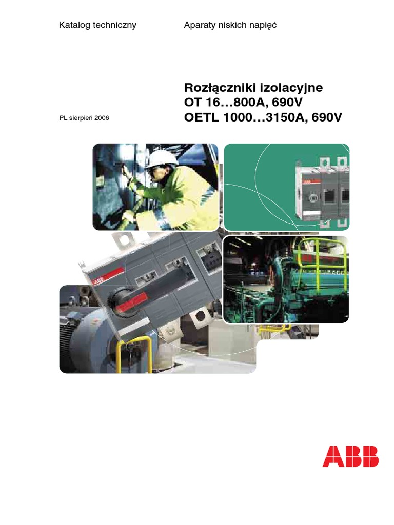 Rozlaczniki Izolacyjne Ot Oetl | PDF