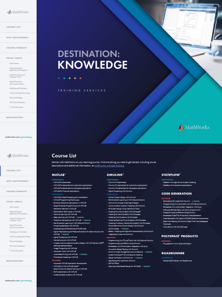 2023 Training Services Brochure | PDF | Matlab | Hardware Description Language