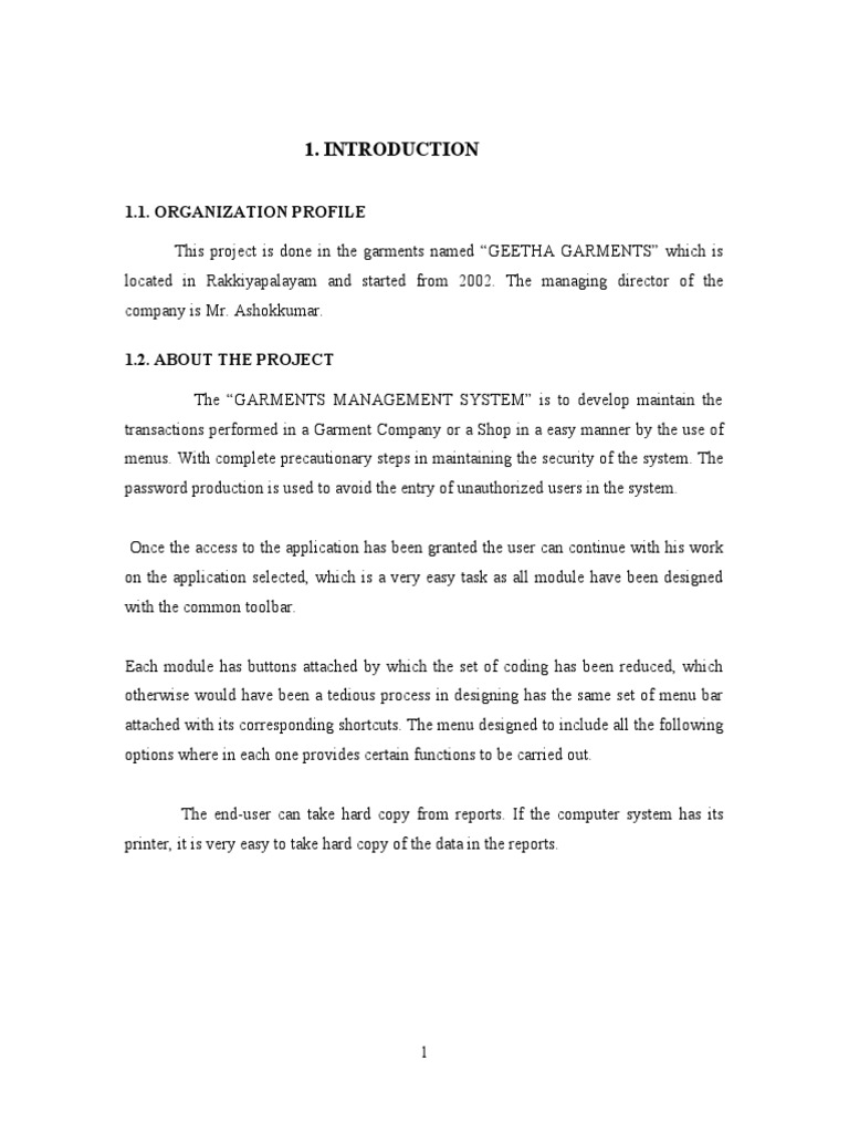 Garments Factory Management | PDF | Microsoft Access | Databases