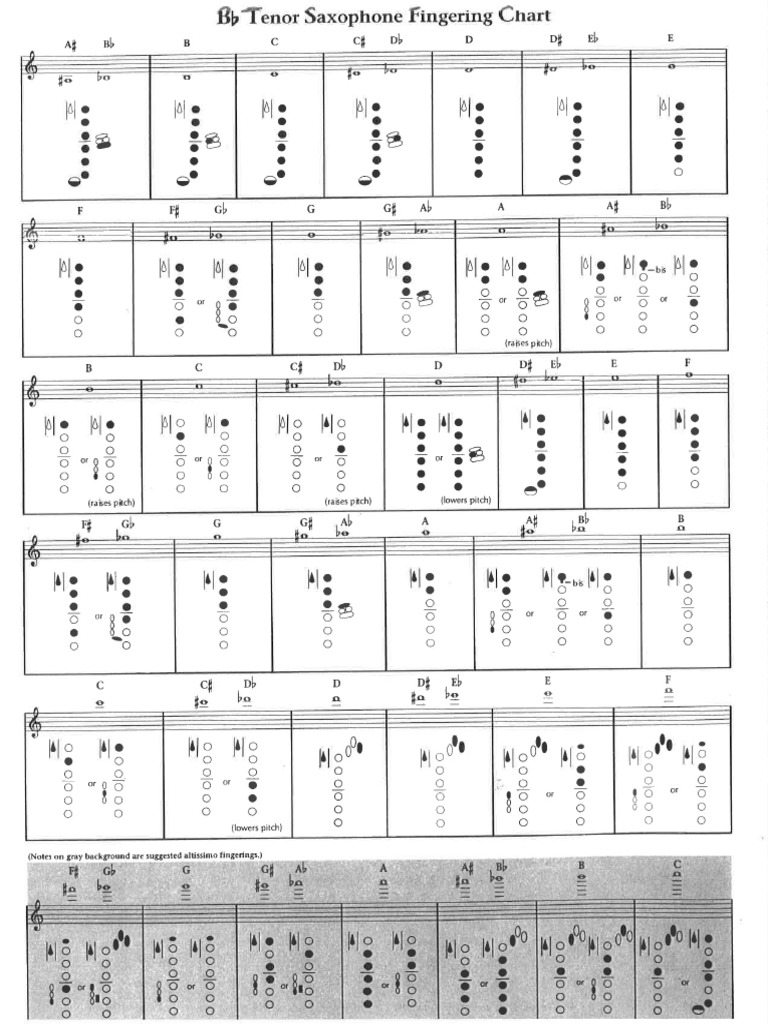 Tenor Fingering and Scales | PDF