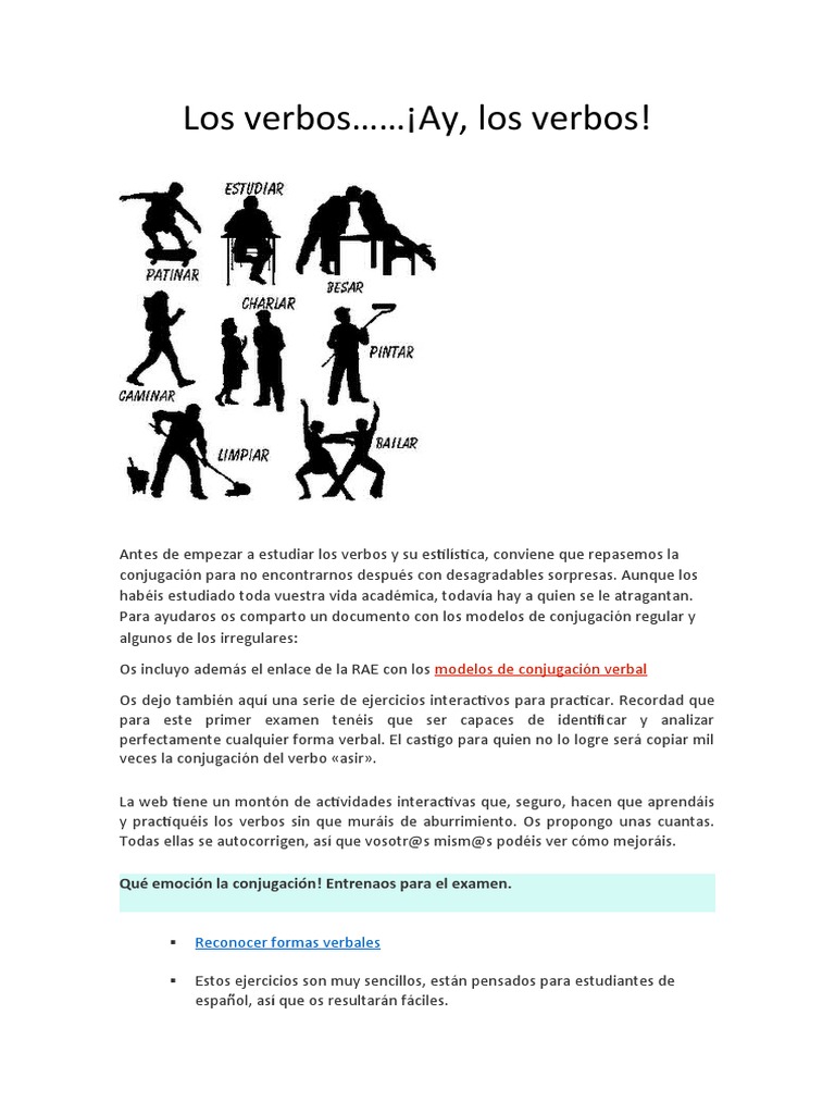 Los Verbos | PDF | Verbo | Conjugación gramatical