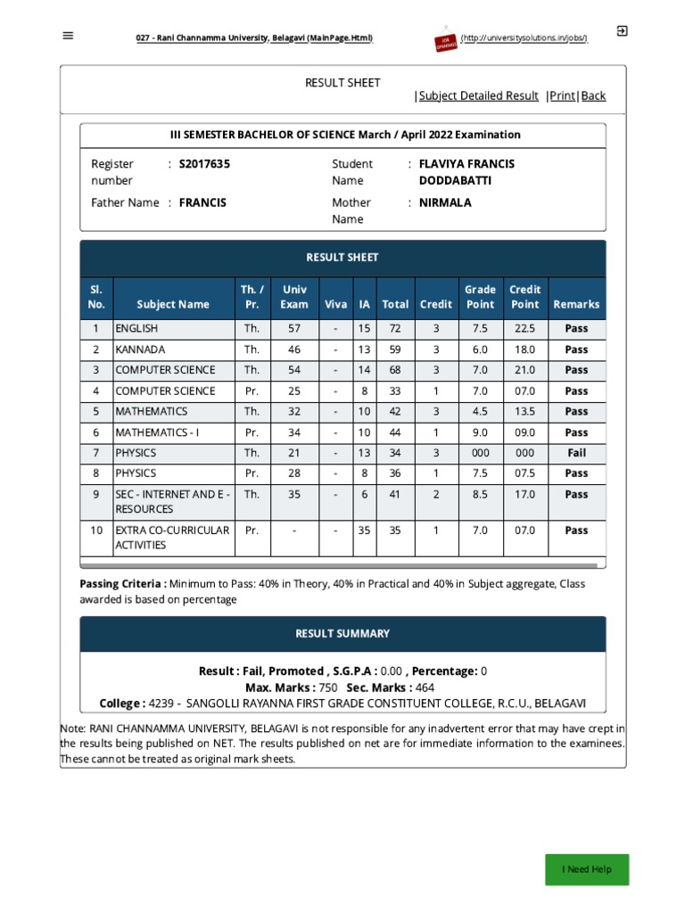 BSC Results | Download Free PDF | Science | Qualifications