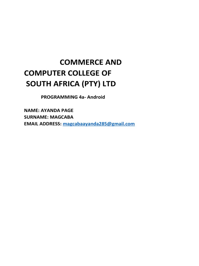 Android Dissertation Assignment | PDF | Android (Operating System) | Mobile App