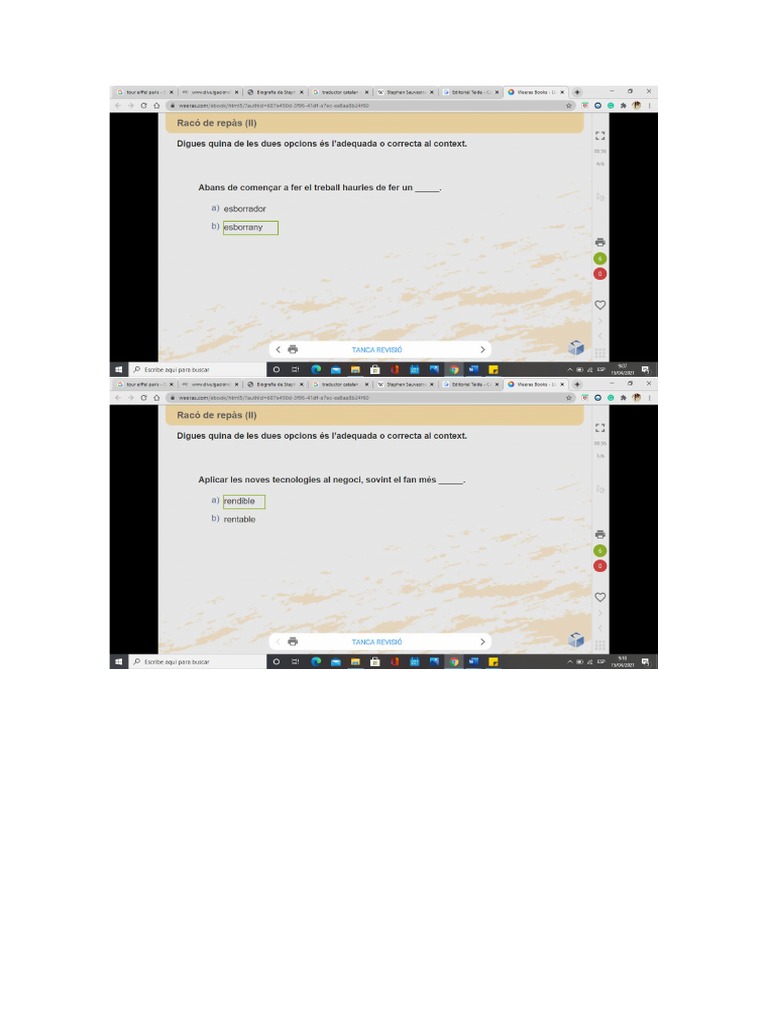 Exercicis Racò de Repàs Tema 5 | PDF