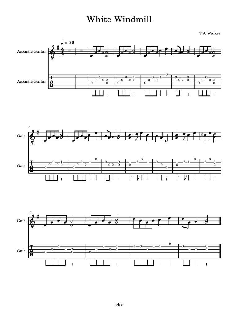 Guitar Initial White Windmill | PDF