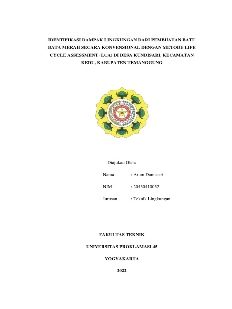 Identifikasi Dampak Lingkungan Dari Pembuatan Batu Bata Dengan Metode | PDF