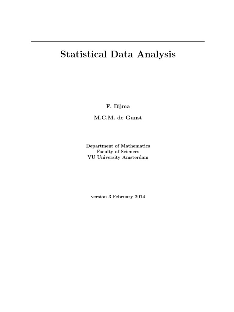 Statistical Data Analysis | PDF | Histogram | Level Of Measurement