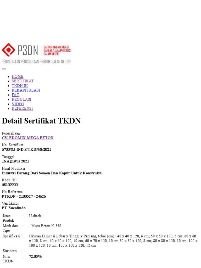 P3DN - CV. Edomix Mega Beton | PDF | Griya & Taman