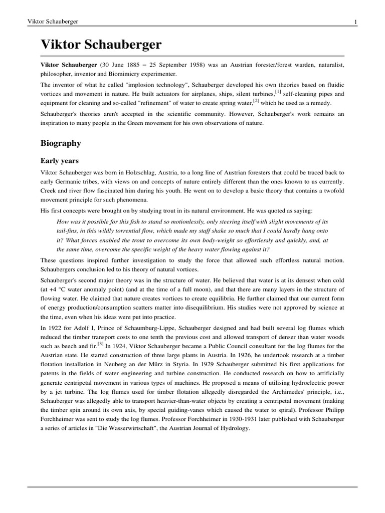 Viktor Schauberger English | PDF | Propeller | Engines