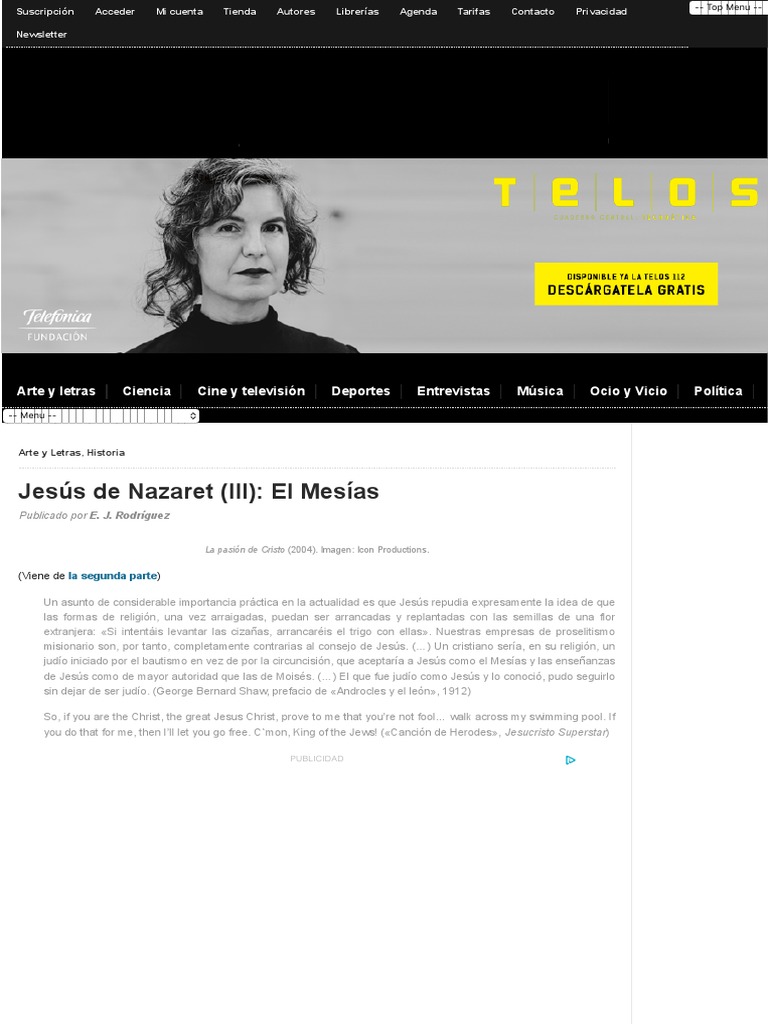 Jesús de Nazaret (III) : El Mesías | PDF | Jesús | Mesías