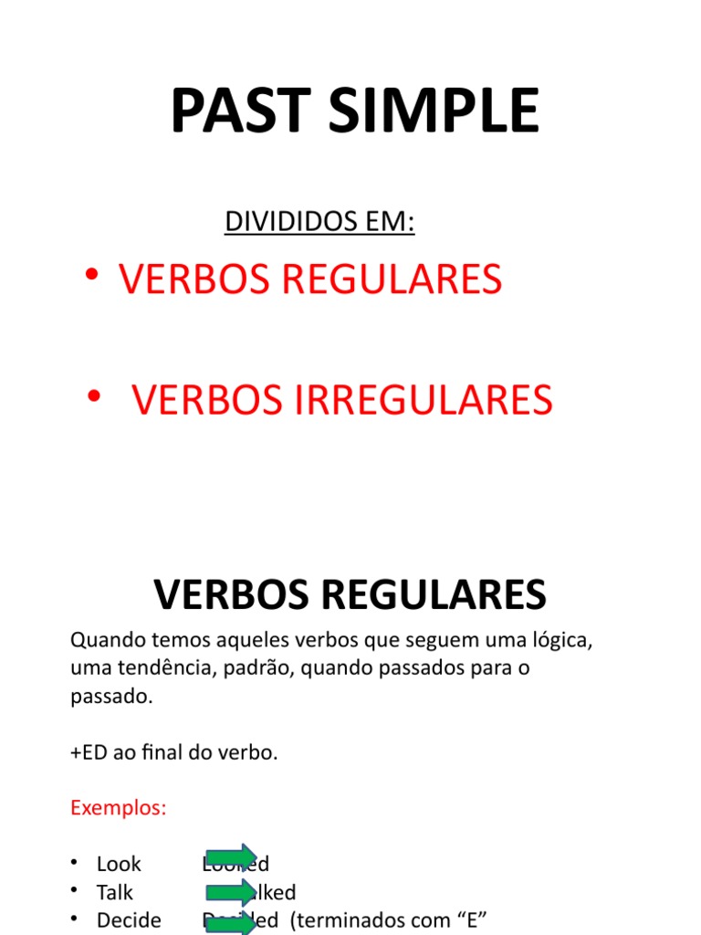 Aula em PPT - Past Simple | PDF