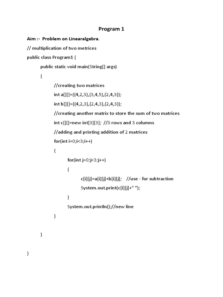 MST LAP Program | PDF | Matrix (Mathematics) | Functions And Mappings