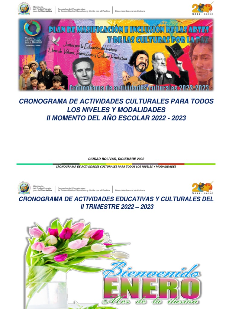 Actividades Culturales 2022-2023 | PDF | Enseñando | Carnaval