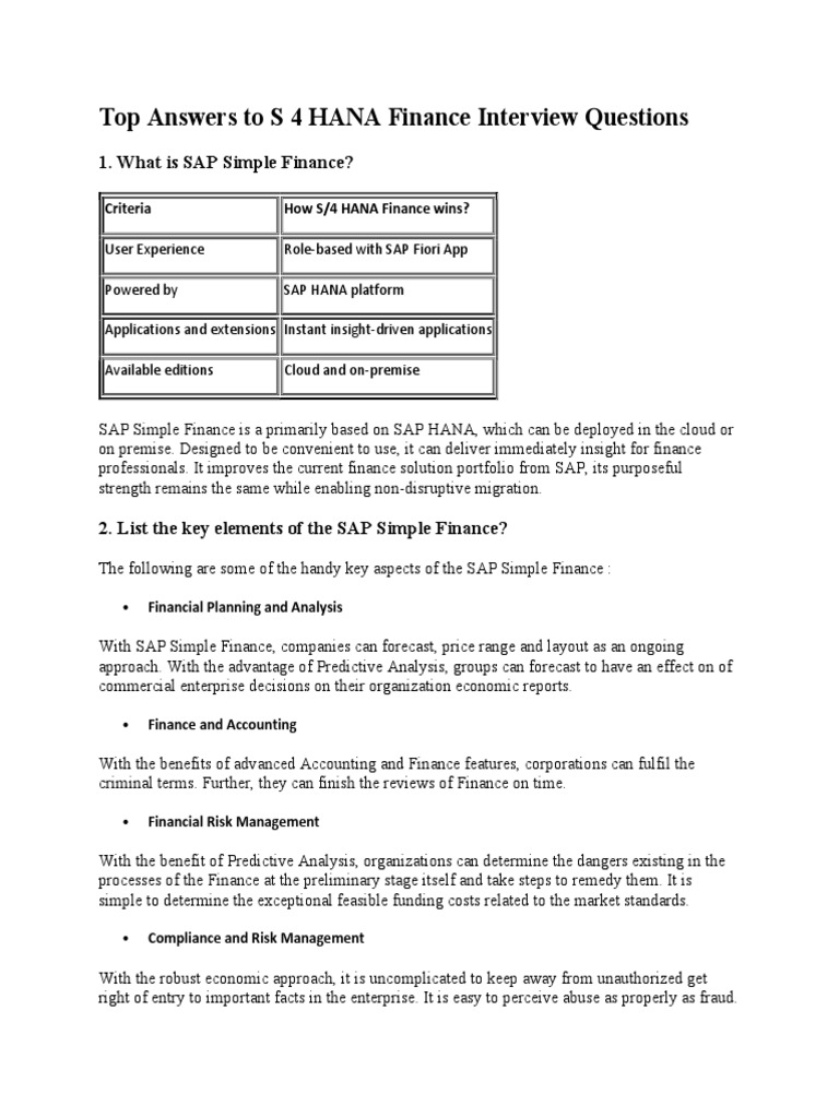 S4 HANA Finance Q&A | PDF | Expense | Deferred Tax