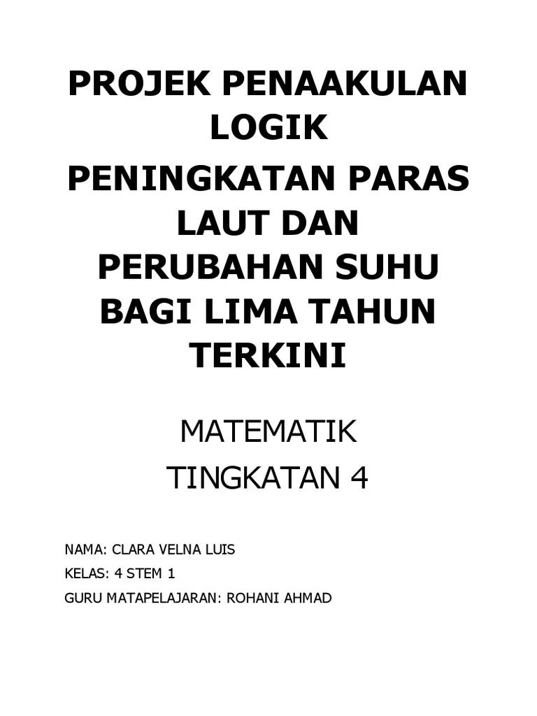 Projek Penaakulan Logik | PDF