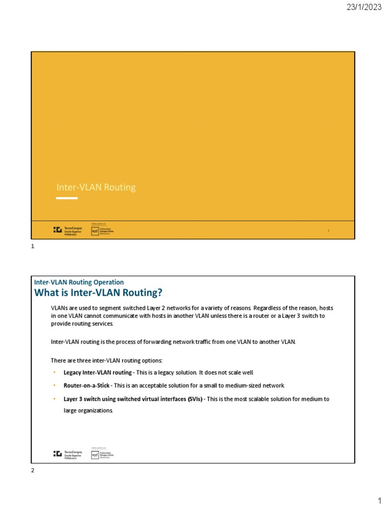 VLANS Routing | PDF | Network Switch | Router (Computing)