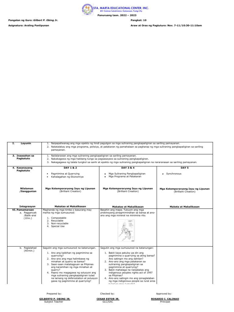 2nd Quarter A P 10 Week 2 Pdf