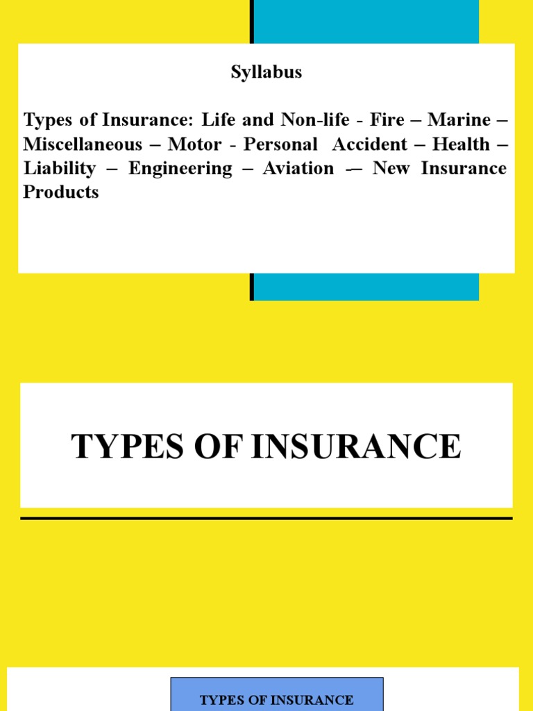 Types of Insurance | PDF | Insurance | Life Insurance