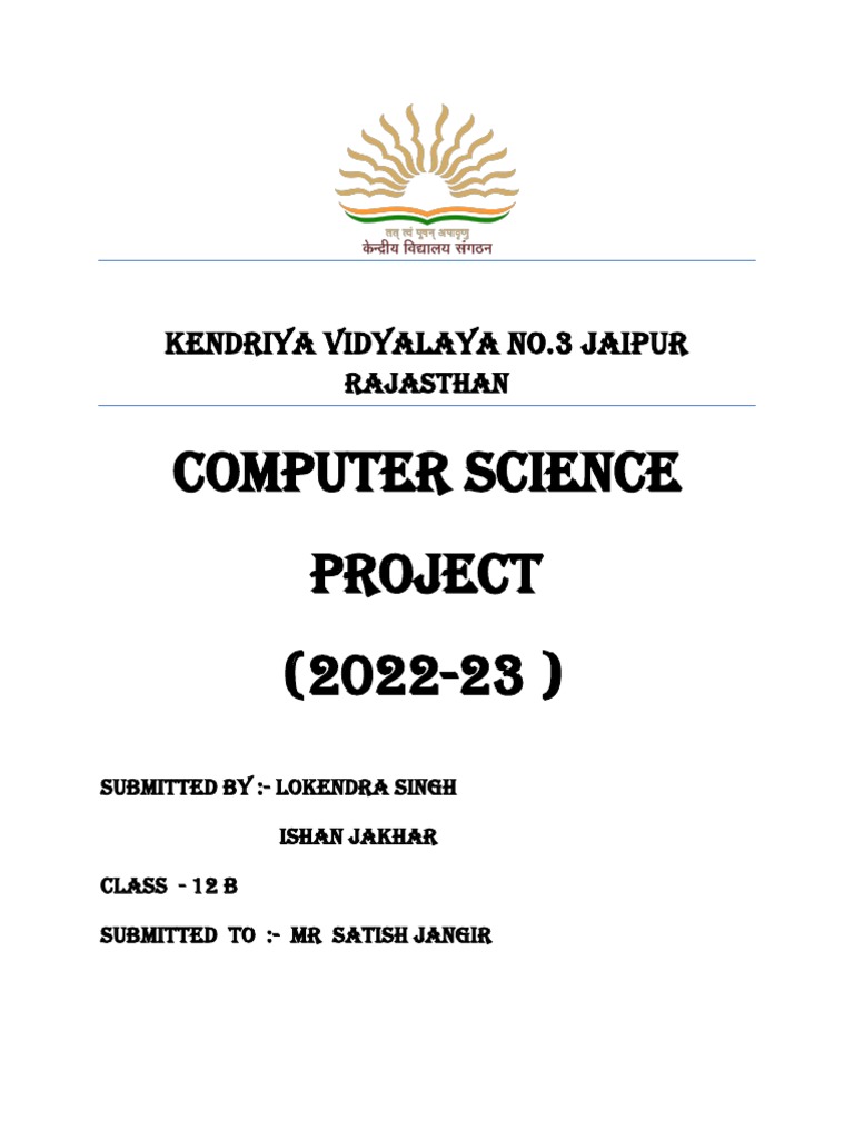 Cs Project Finall Pdf Databases Data
