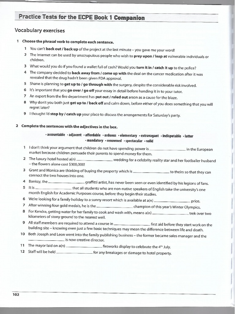 Companion Test 4 Exercises PG 102-104 | PDF