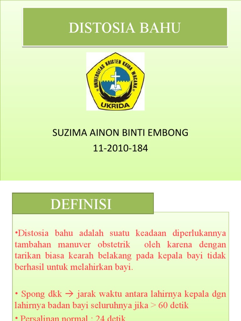 PPT Distosia Bahu Edit | PDF