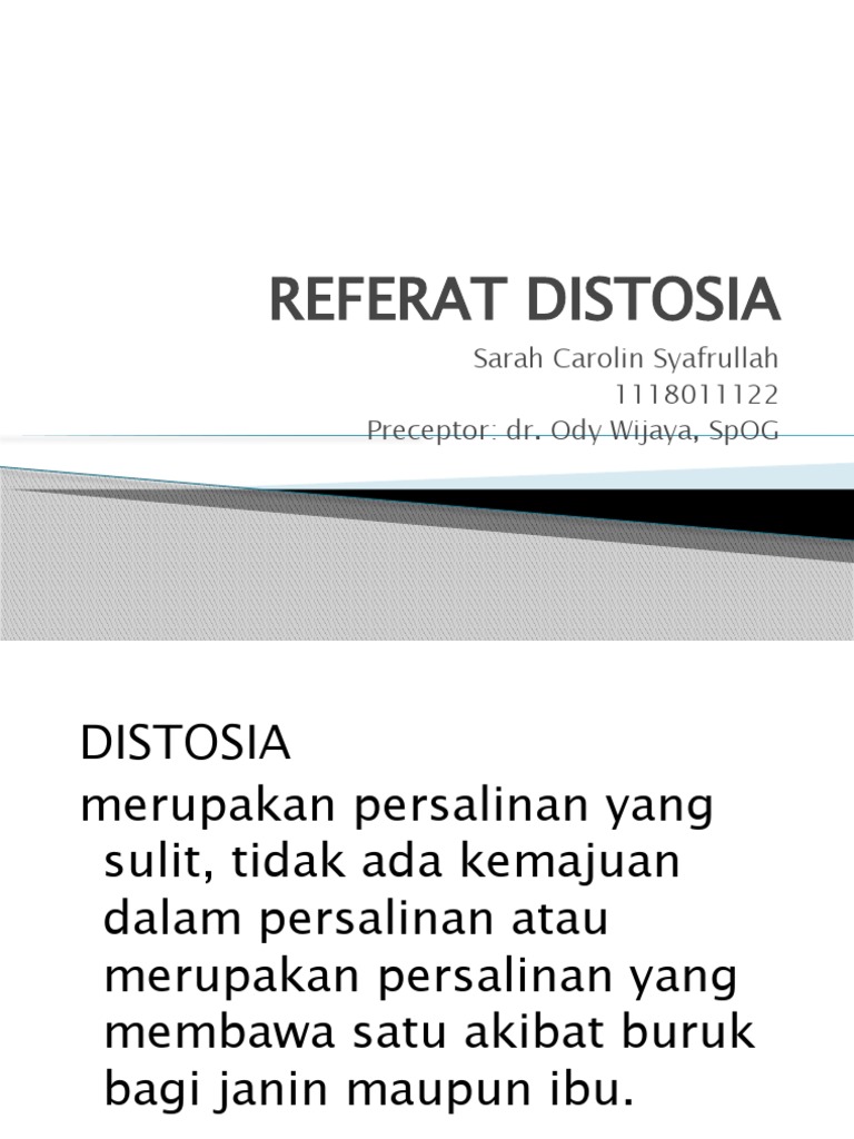 Distosia | PDF