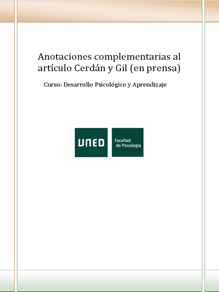 Tema 2 y 3 Anotaciones Complementarias | PDF | Atención | Aprendizaje