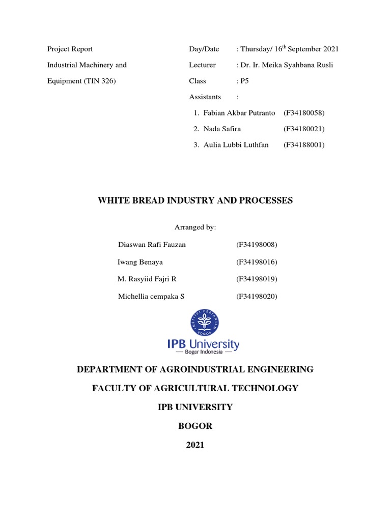 Group 1 - Plant Based White Bread | PDF | Breads | Yeast