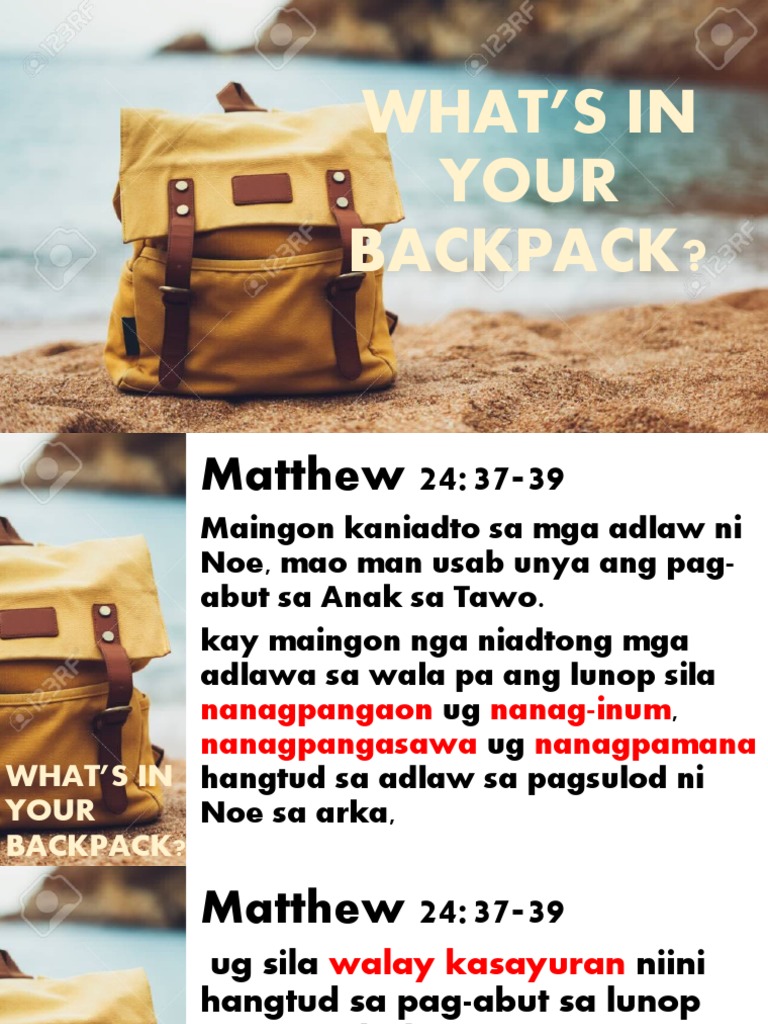 What's in Your Backpack | PDF | Storms