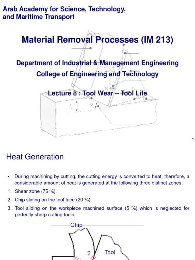 Lecture 08) Tool Wear - Tool Life | PDF | Wear | Machining