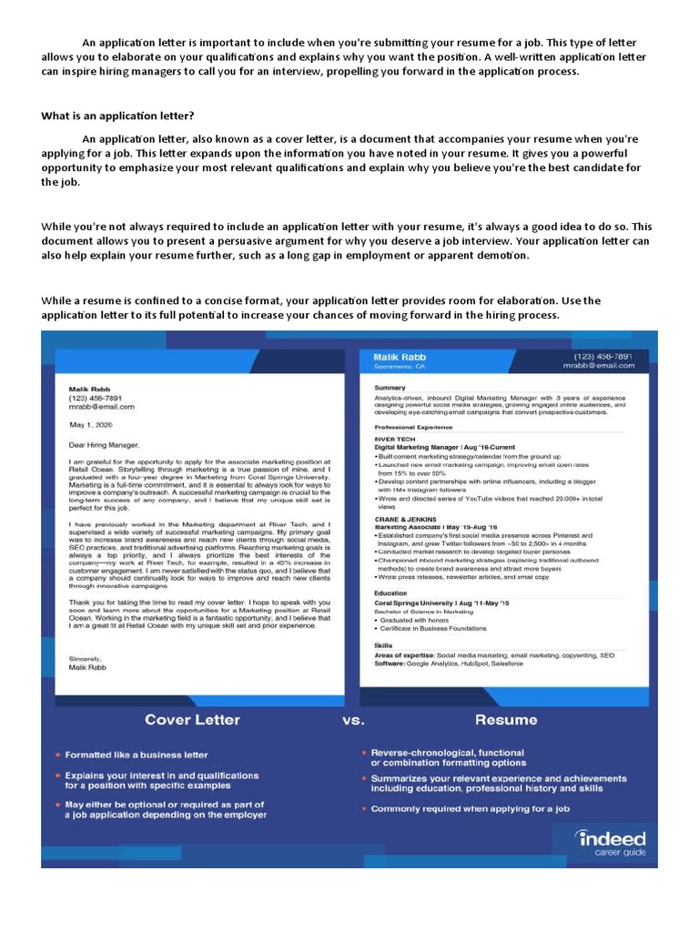 Crafting an Effective Application Letter | PDF | Résumé | Job Interview