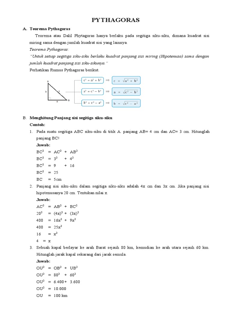 Materi Pythagoras | PDF