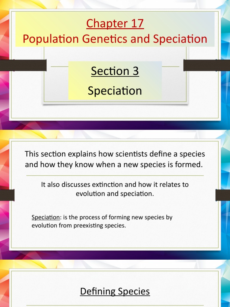 Speciation and Extinction Basics | PDF | Species | Hybrid (Biology)