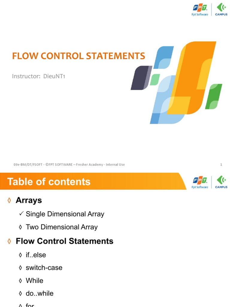 Unit02 Flow Control Statements Pdf Control Flow Computer Science 