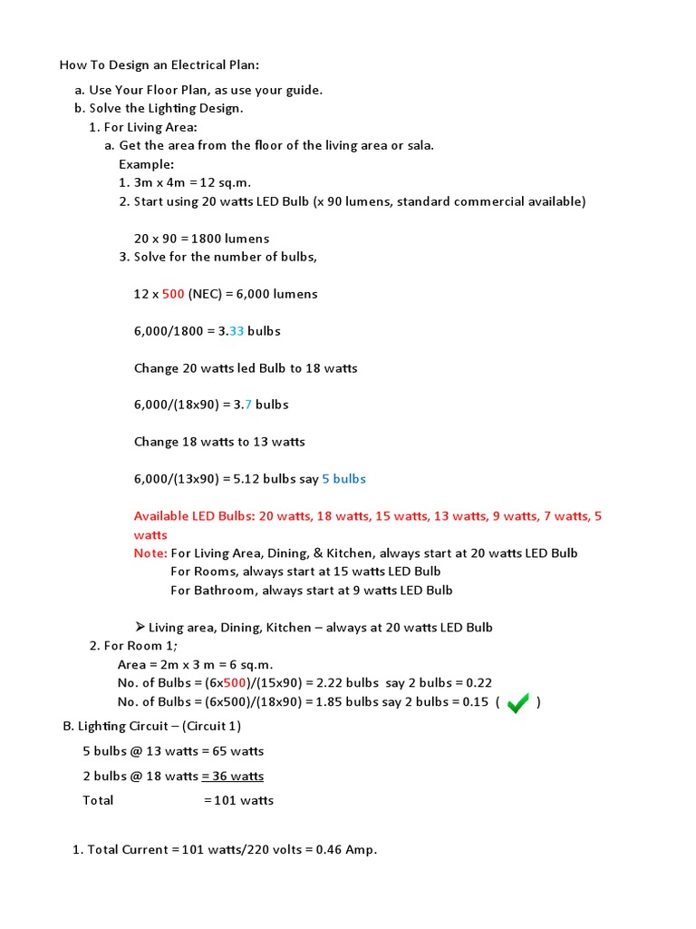 How To Design An Electrical Plan | PDF