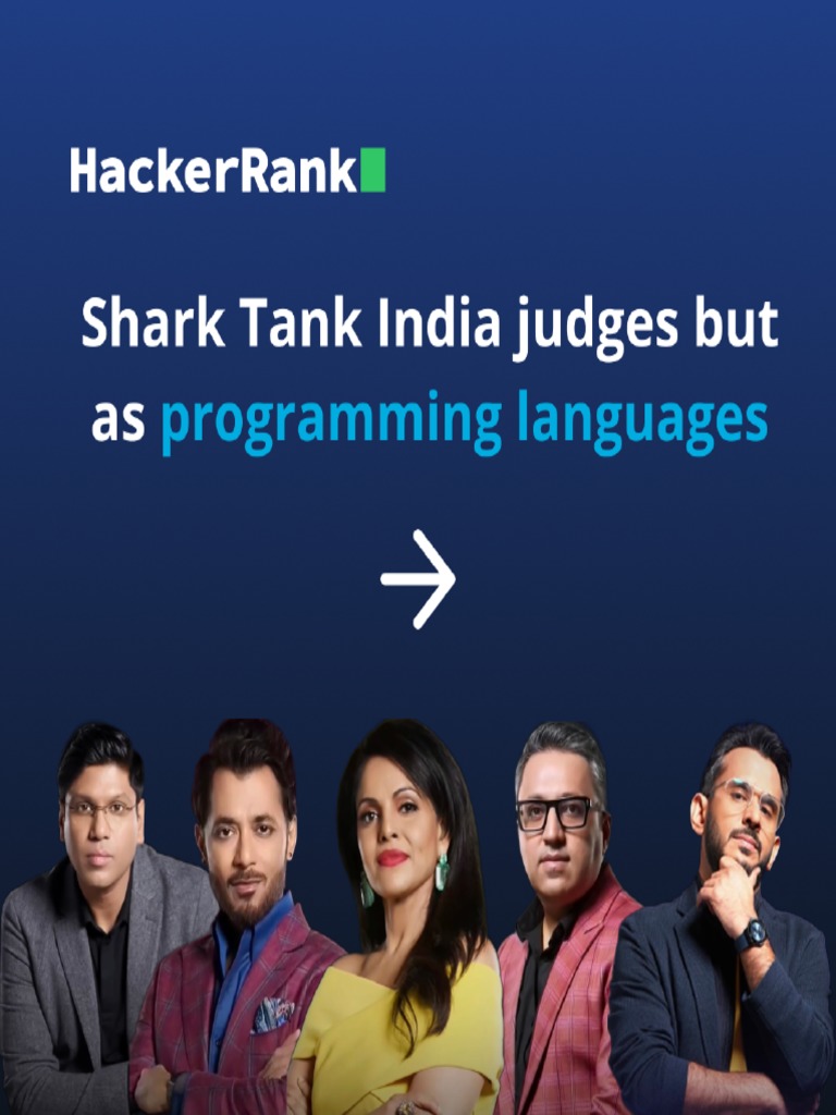 Shark Tank India Judges But As Programming Languages ? | PDF
