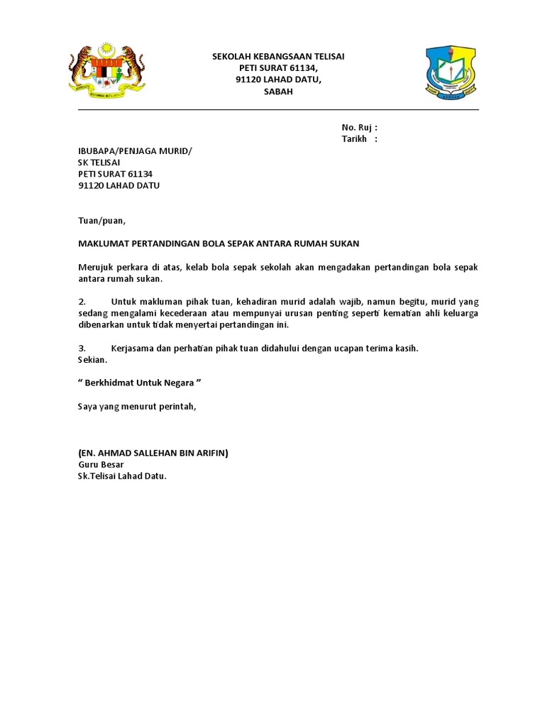 Surat Memo Pemberitahuan | PDF