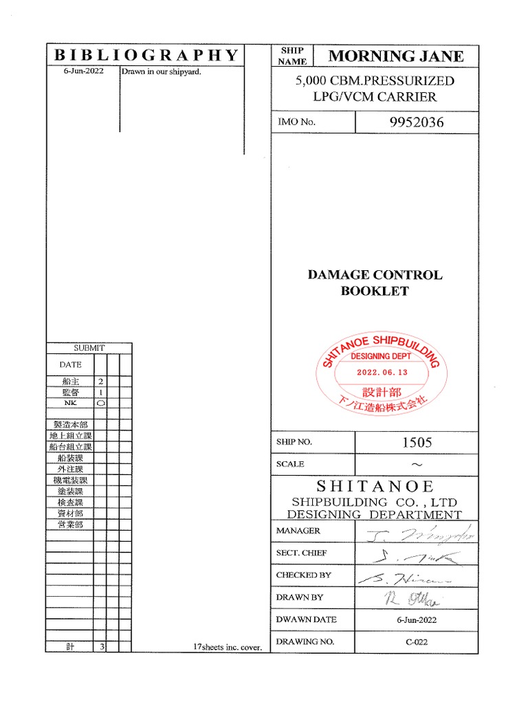1505 C-022 Damage Control Booklet | Download Free PDF | Ships | Water ...