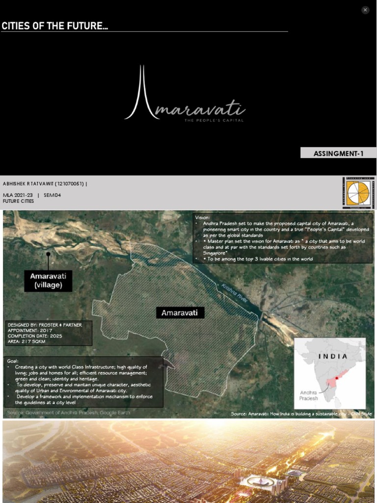 Amaravati Smart City Master Plan Overview | PDF | Sustainable City ...