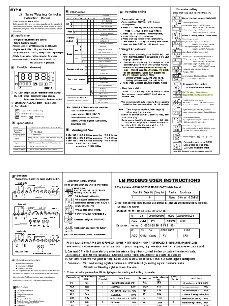 MYPIA Weight Indicator | PDF | Parameter (Computer Programming) | Computer Engineering