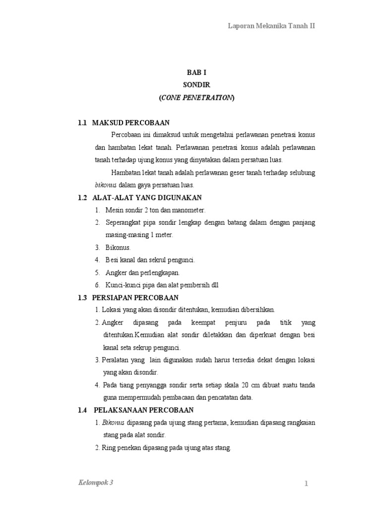 Bab I-Laporan Praktikum Mektan II | PDF