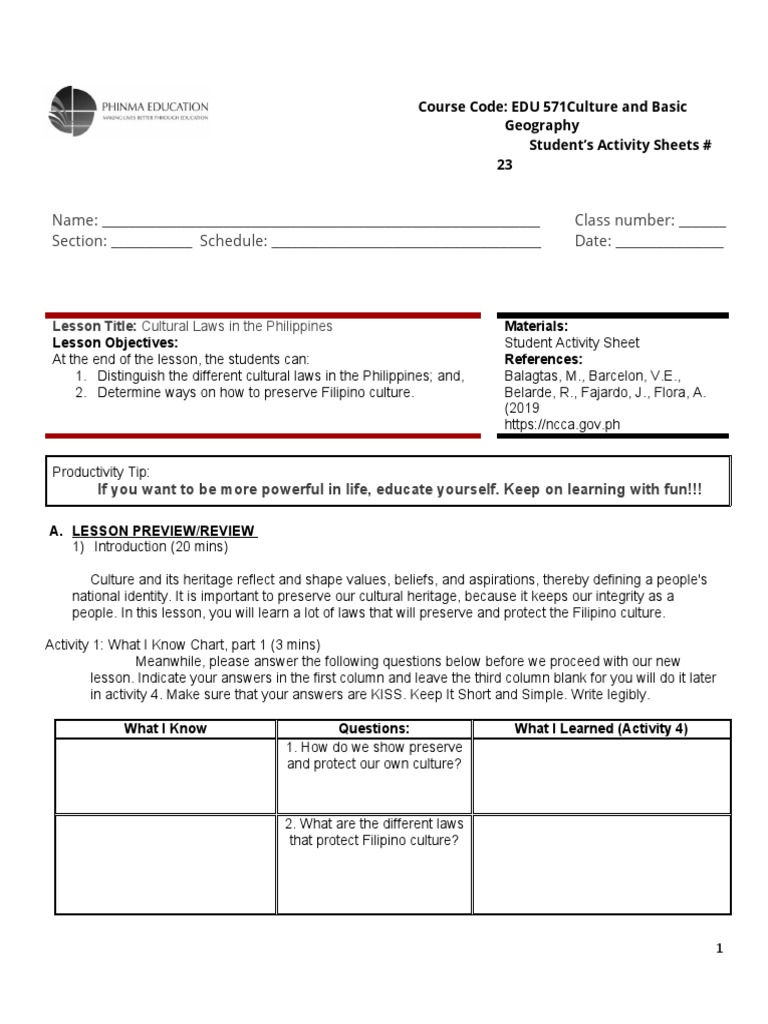 Module # 23 | PDF | Philippines