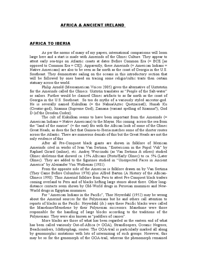 Africa, Ireland and Prehistory | PDF | Phoenicia | Iberian Peninsula