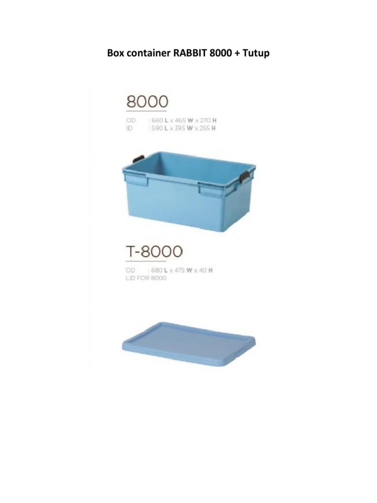 Box Container RABBIT 8000 | PDF