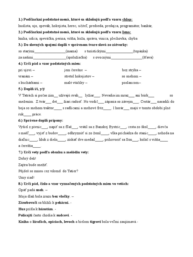 Podstatne Mena | PDF