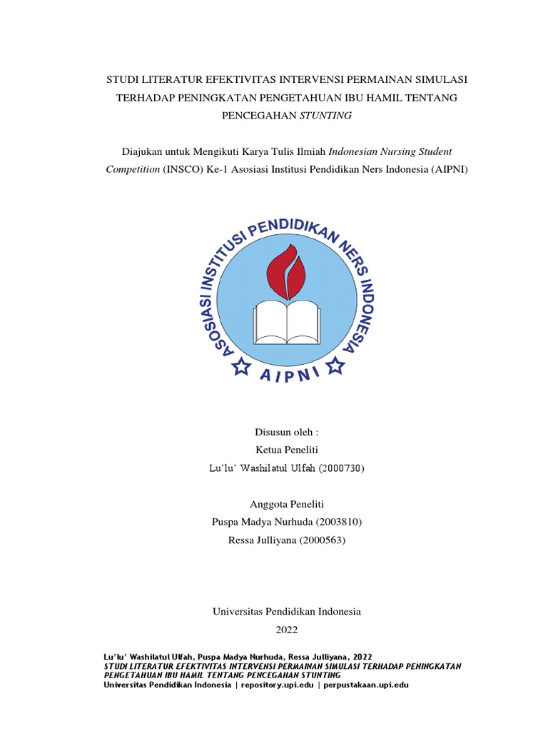 Competition (INSCO) Ke-1 Asosiasi Institusi Pendidikan Ners Indonesia ...