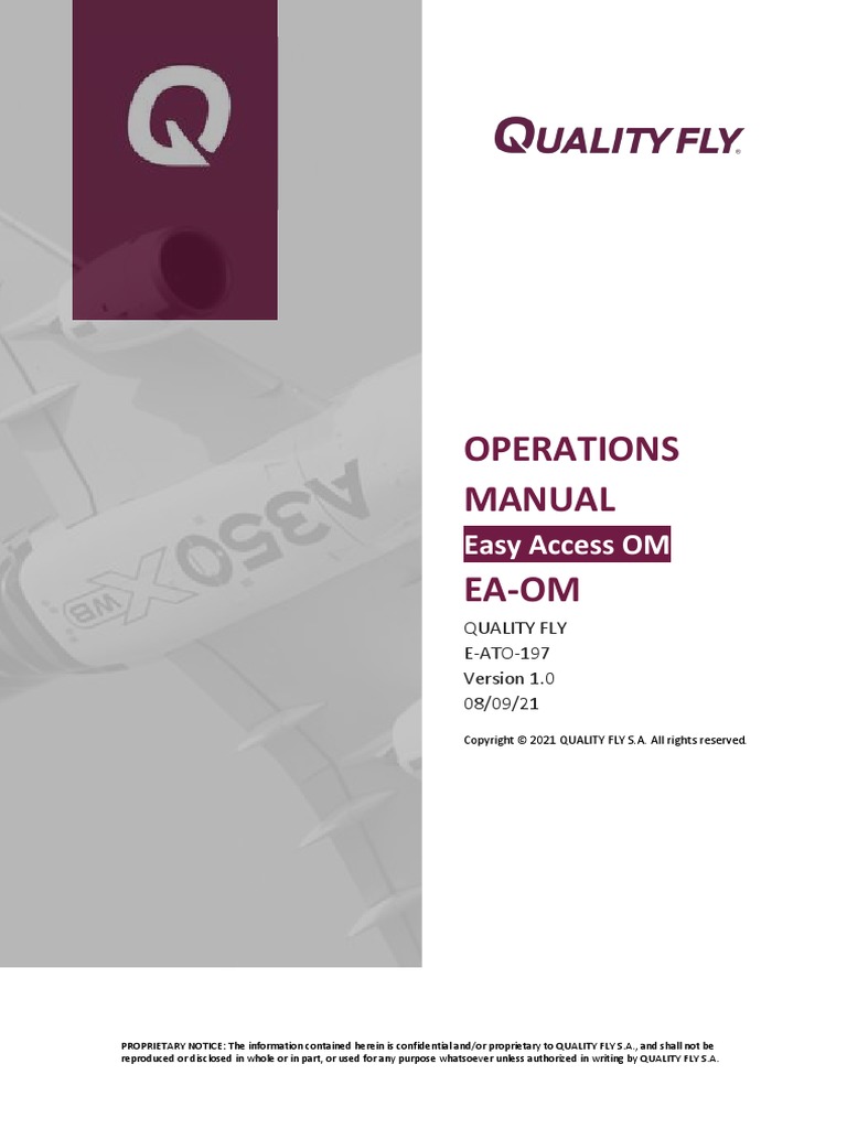 EA-OMOperationsManualv1 0 | PDF | Flight Instructor | Instrument Flight ...