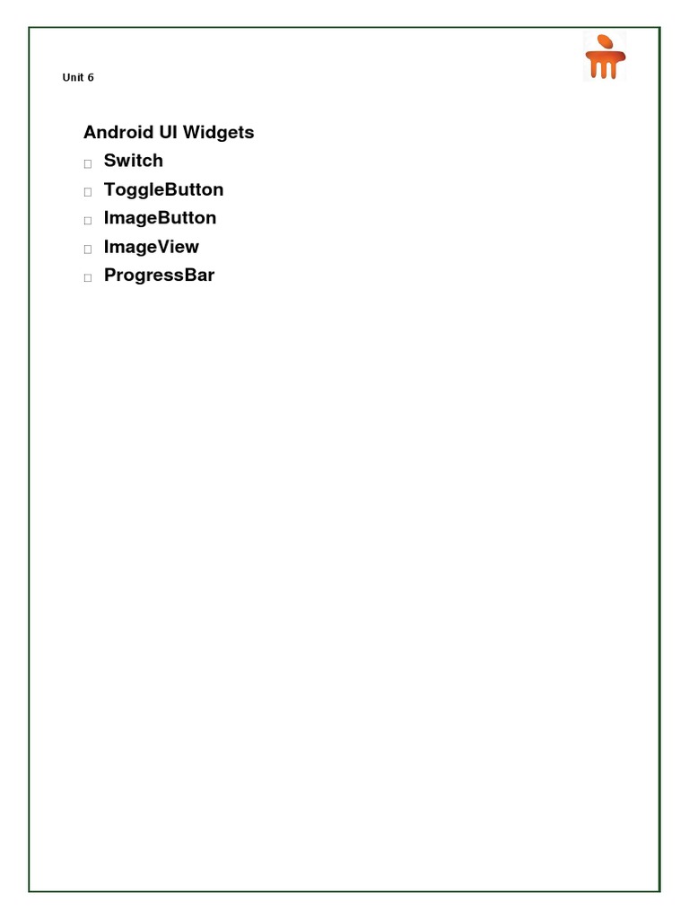 Android Ui Widgets Part 2 Download Free Pdf Parameter Computer Programming Android 2406